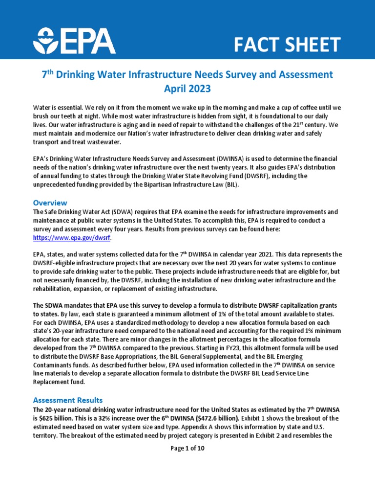 7th Drinking Water Infrastructure Needs Survey and Assessment April ...