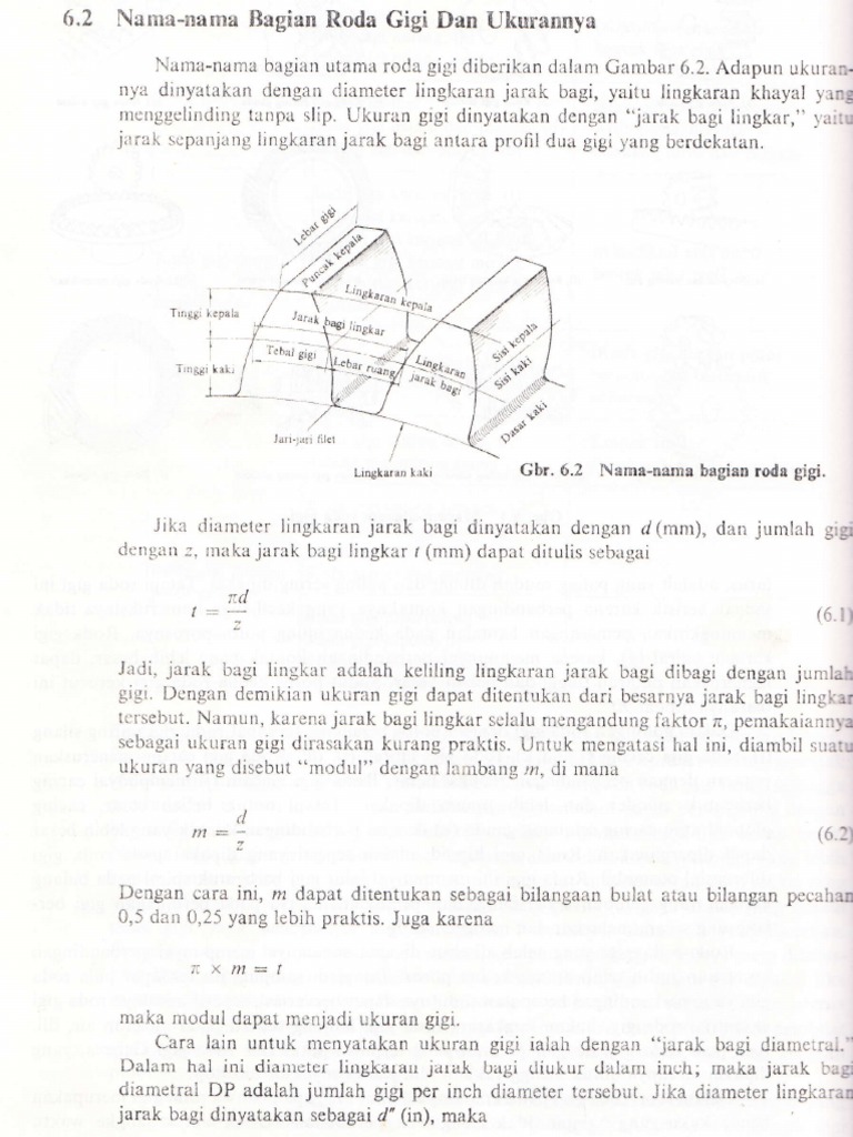Bagian-Bagian Roda Gigi | PDF