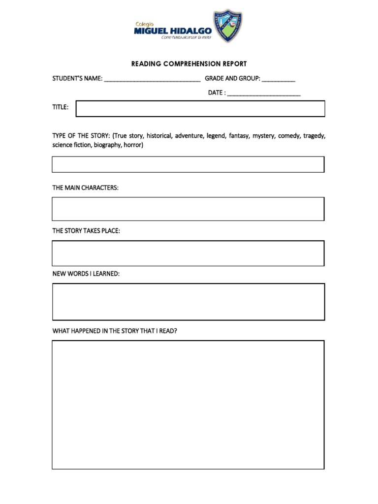 Reading Comprehension Report Miguel Hidalgo | PDF