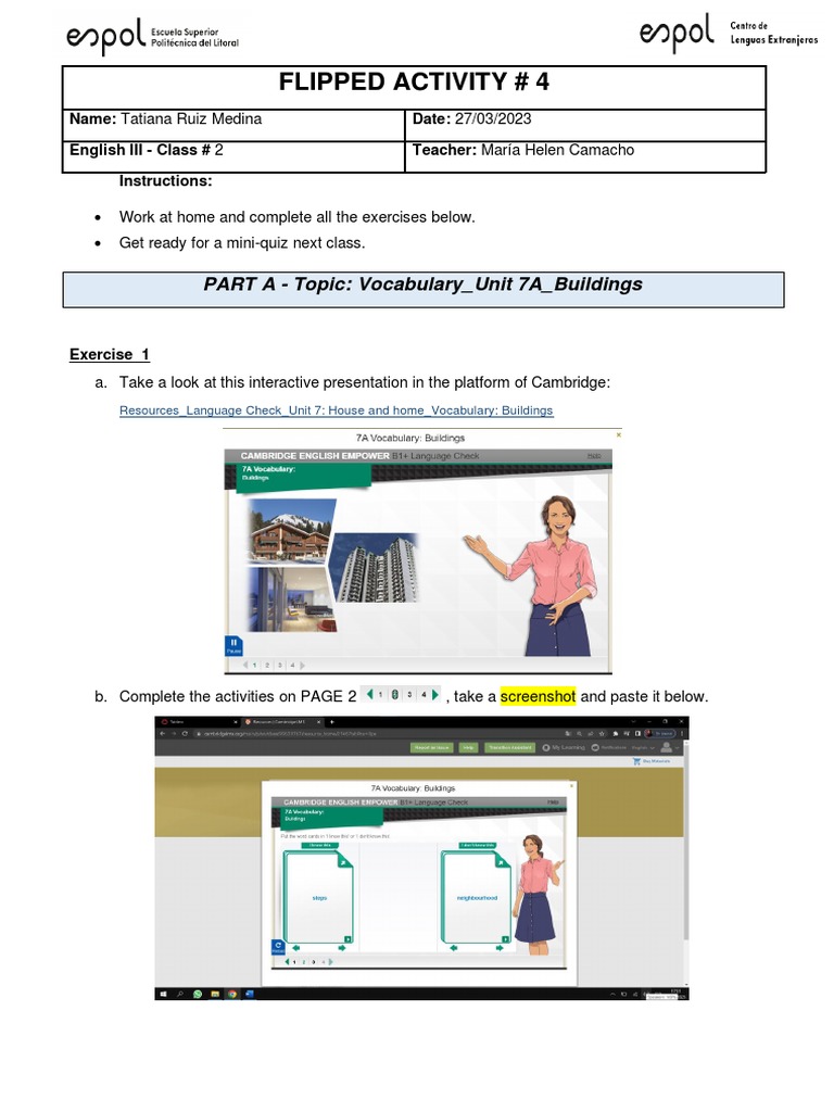 Flipped - 3 - Unit 7a - Tatiana Ruiz | PDF