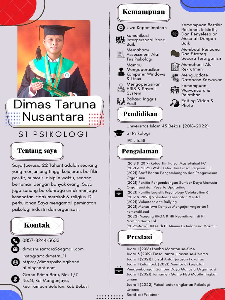CV - Dimas Taruna Nusantara - Admin GA | PDF