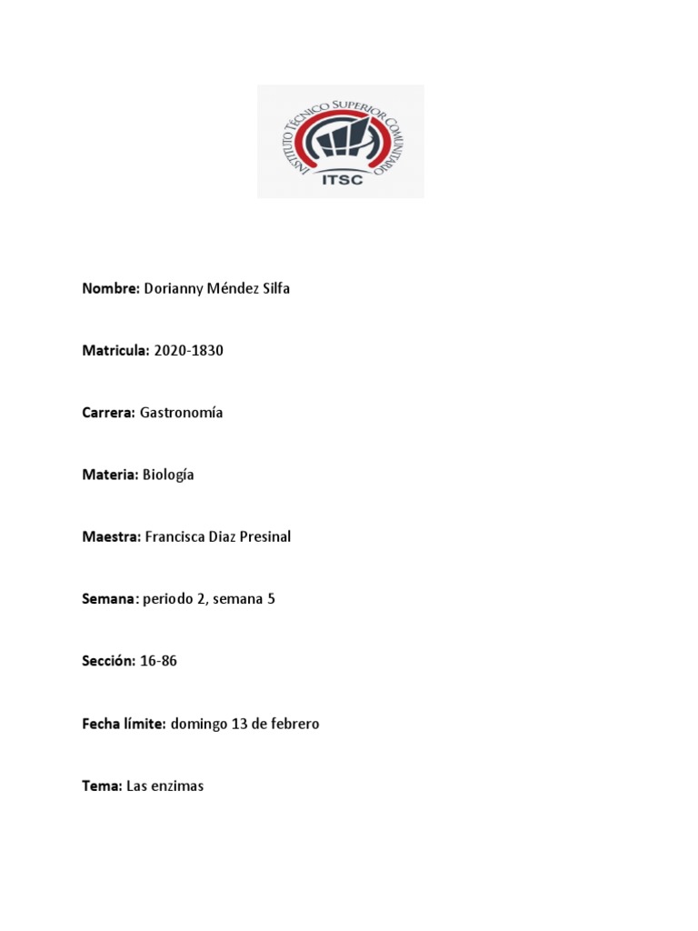 Protocolo 5 - Dorianny Mendez | PDF | Enzima | Leche