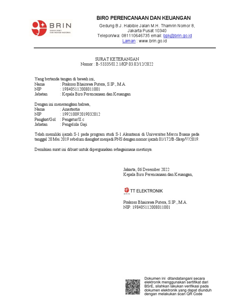 SK Izin Belajar | PDF