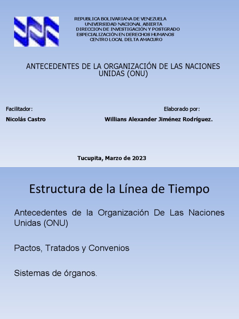 Historia y Estructura de la ONU | PDF | Naciones Unidas | Relaciones ...