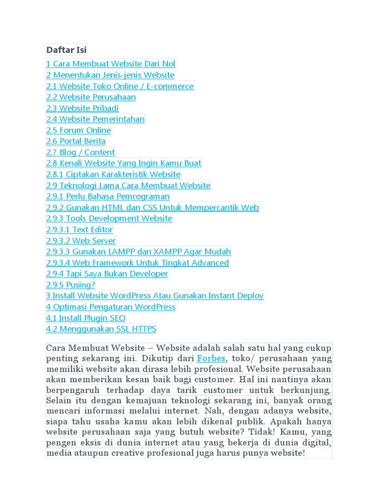 Panduan Lengkap Membuat Website | PDF