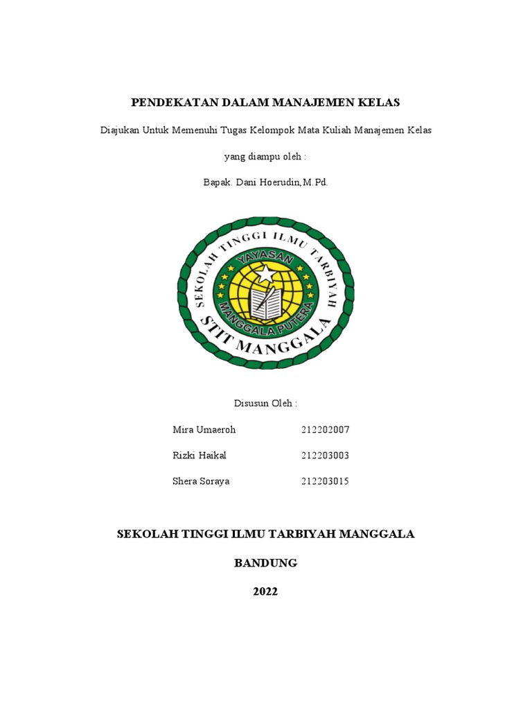 Pendekatan Manajemen Kelas | PDF