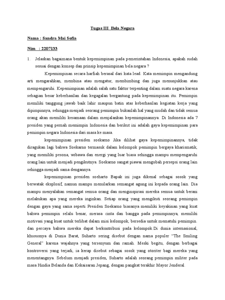 Tugas III Bela Negara | PDF