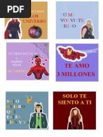 Plantilla 6 Te Amo Marvel | PDF