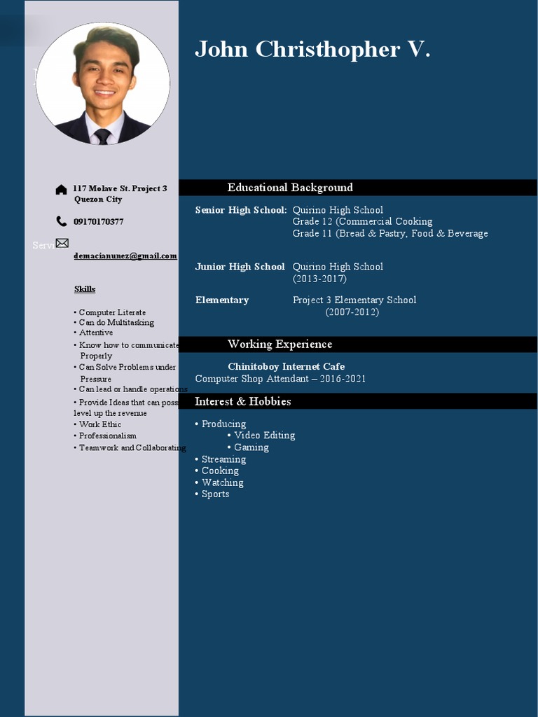 John Christhopher V. Nuñez BSHM 201 | PDF