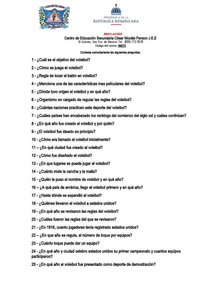 Centro de Educación Secundaria César Nicolás Penson J.E.E | PDF ...