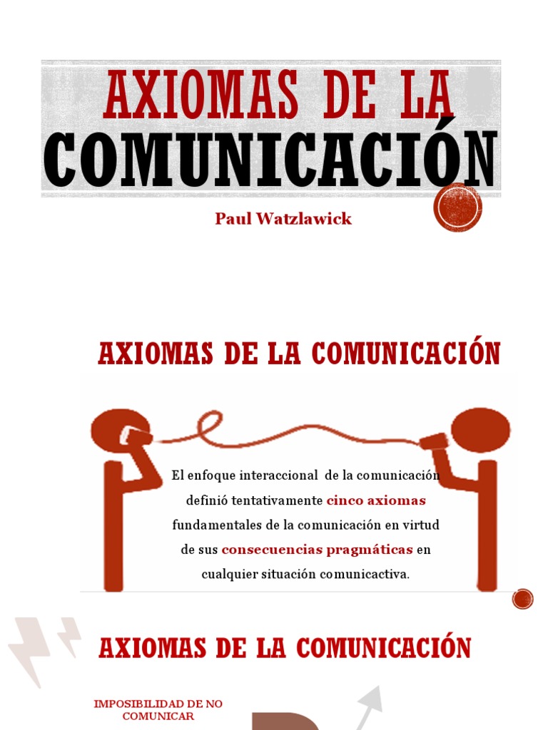 Axiomas de La Comunicación | PDF | Comunicación | Axioma