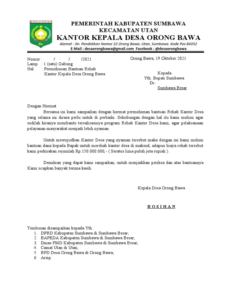 Proposal Rehap Kantor Desa | PDF