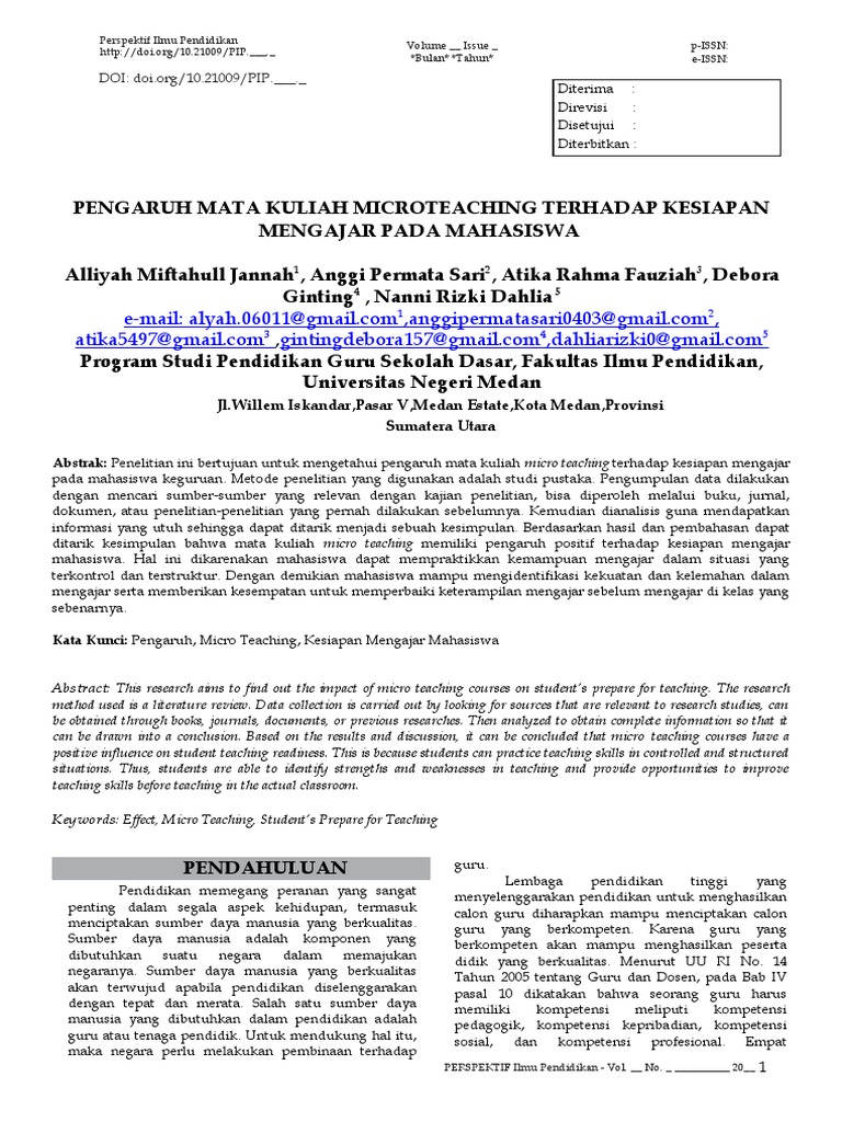 Jurnal Microteaching | PDF