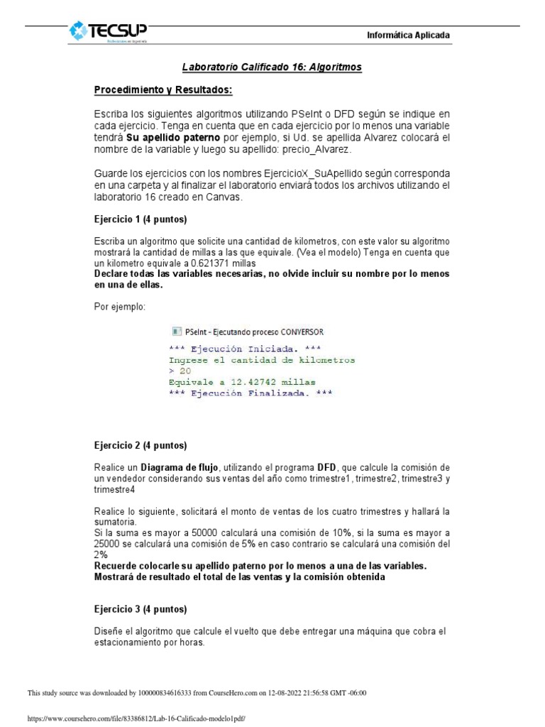 Algoritmos y estructuras de control | PDF | Algoritmos | Ciencias de la Computación