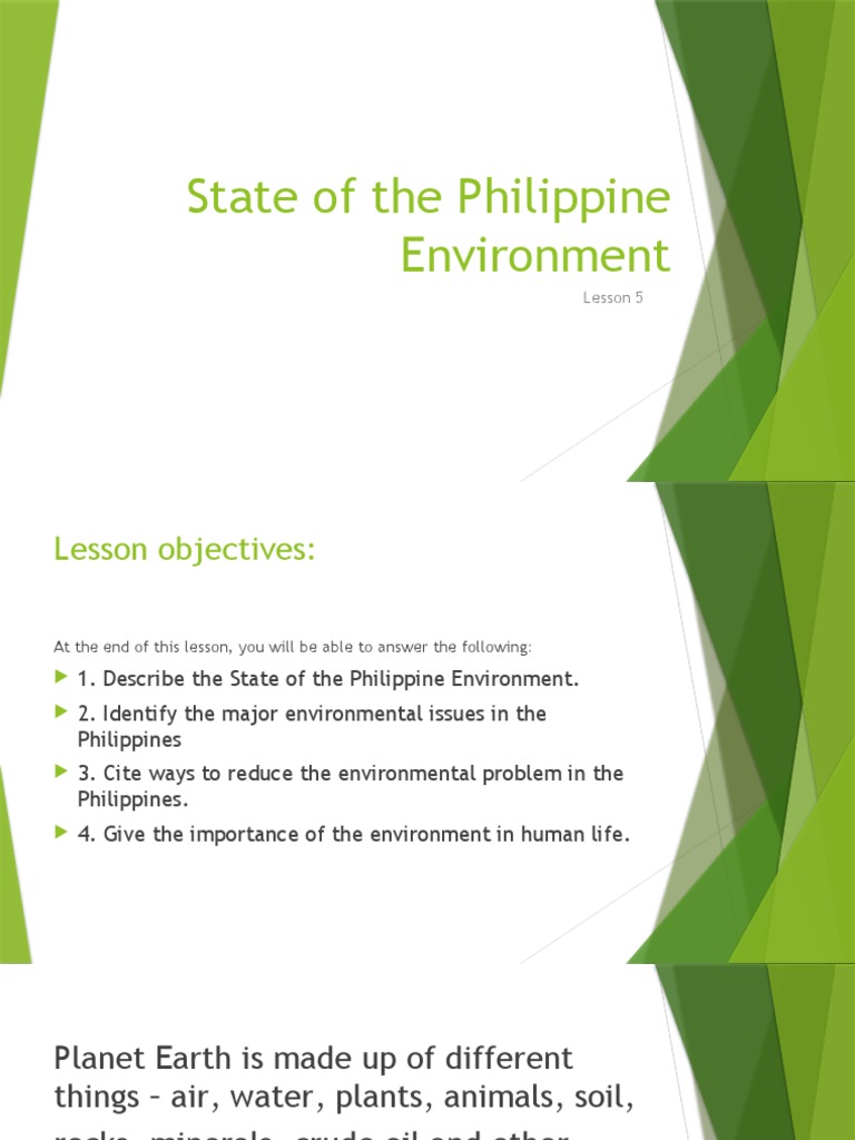 Current State of the Philippine Environment | PDF | Human Impact On The ...