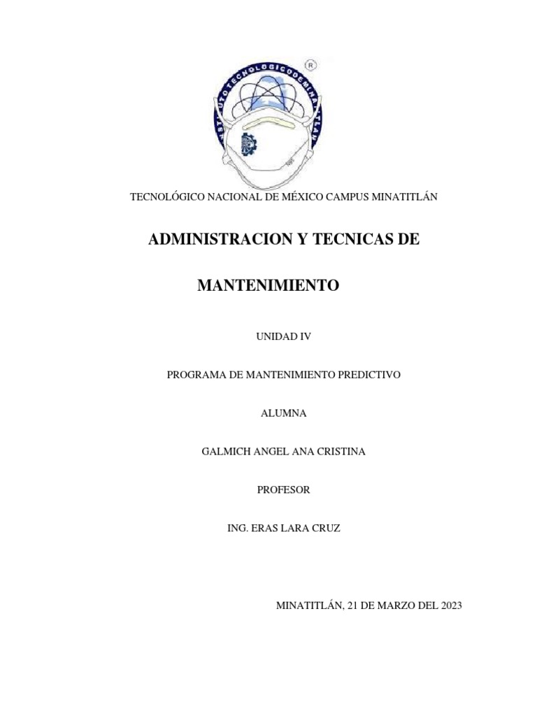Programa de Mantenimiento Predictivo | PDF