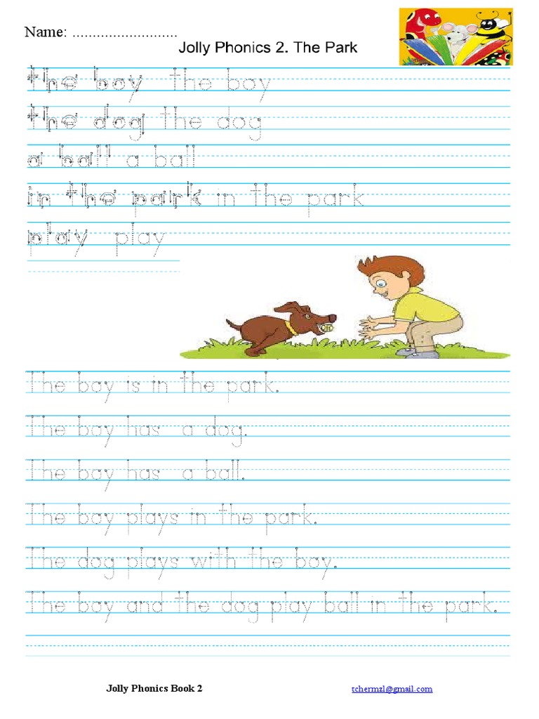 Jolly Phonics 2 Boy in The Park Picture Stories - 93675 | PDF