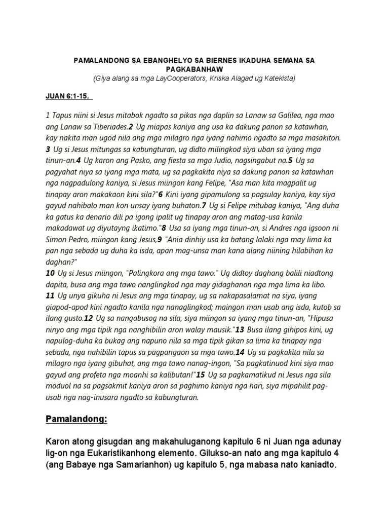 Biernes-nga-Pamalandong-sa-Ebanghelyo-Matag-Adlaw | PDF Biernes-nga-Pamalandong-sa-Ebanghelyo-Matag-Adlaw | PDF
