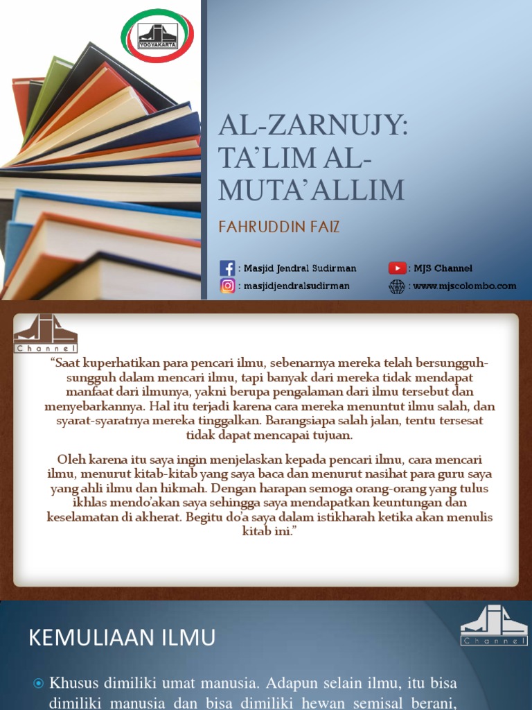 Scientific Attitude - Ta'lim Al Muta'allim | PDF