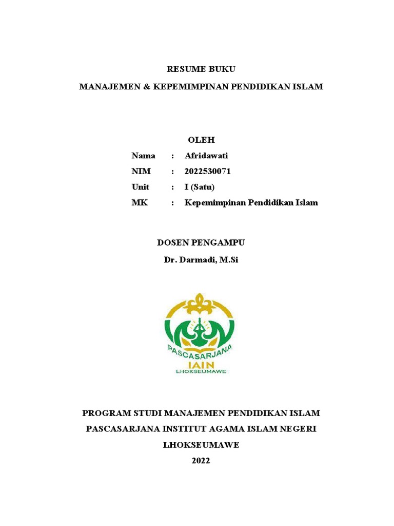 Afridawati - Resume Buku - Kpi | PDF