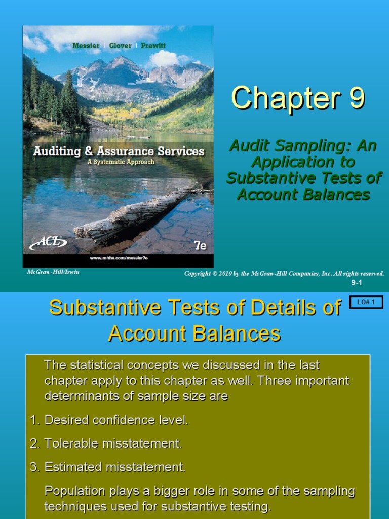 Audit Sampling: An Application To Substantive Tests of Account Balances ...