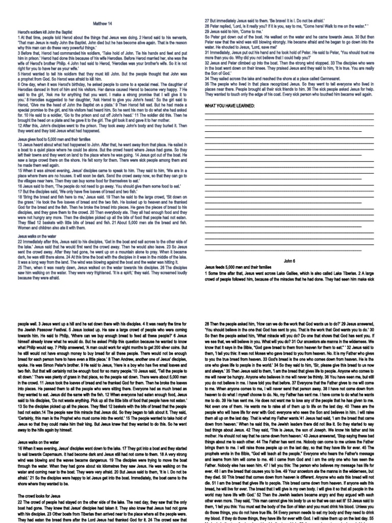 Sunday School | PDF | Jesus | John The Baptist