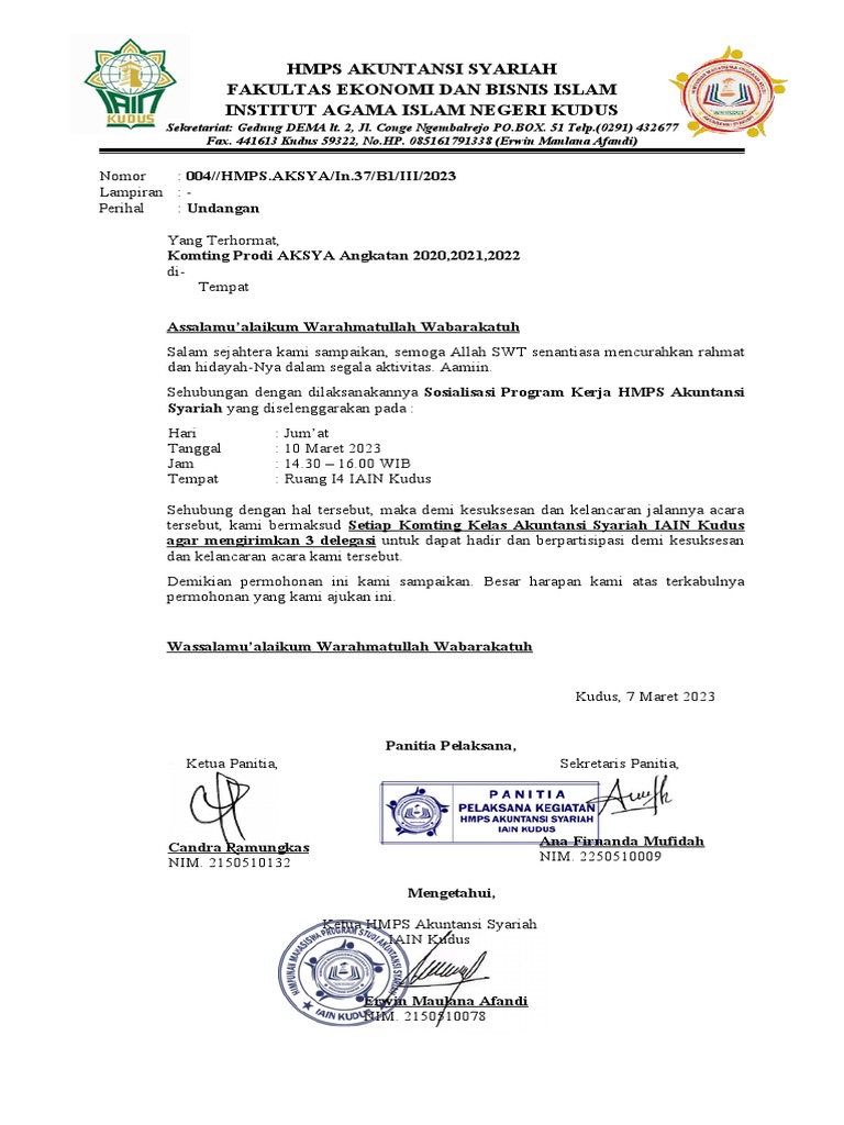 Hmps Akuntansi Syariah Fakultas Ekonomi Dan Bisnis Islam Institut Agama ...