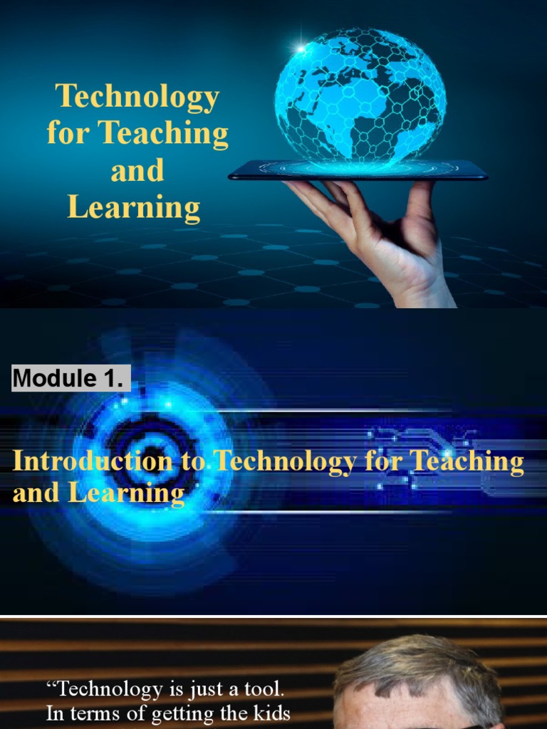 Technology For Teaching and Learning PPT 1 H | PDF | Internet | Educational Technology