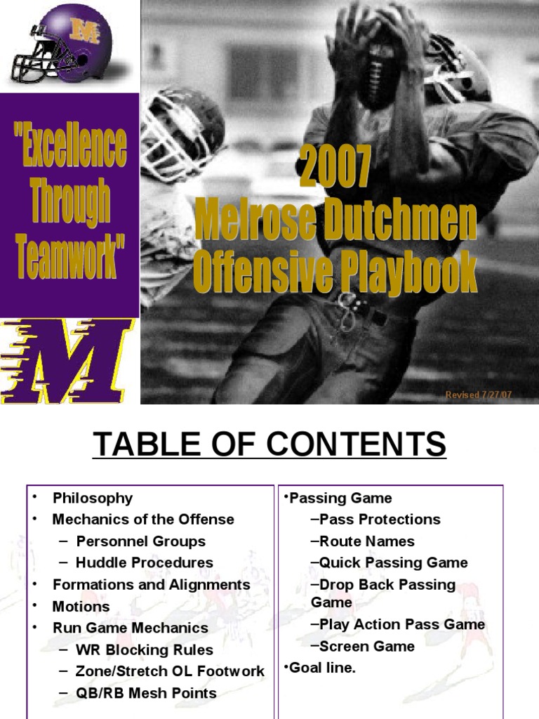 Revised Multiple Offense Playbook and Mechanics | PDF | National ...