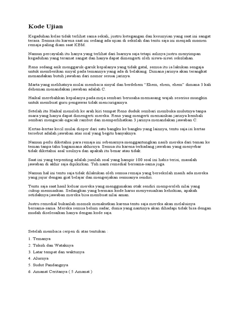 Kode Ujian | PDF