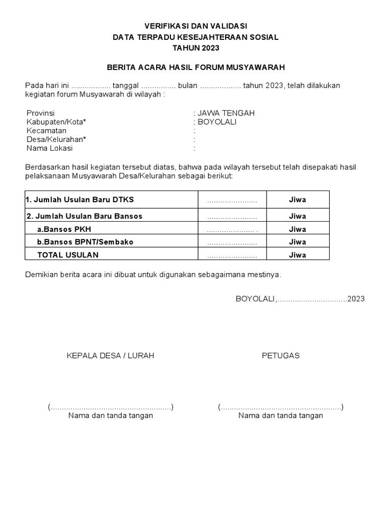 Ba Musdes DTKS 2023 | PDF