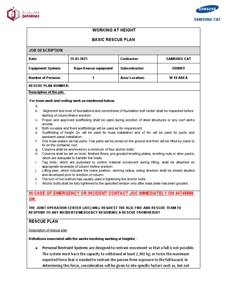 1. WAH Rescue Plan -W10 Tress & roof works - 25.03.2023 | PDF ...