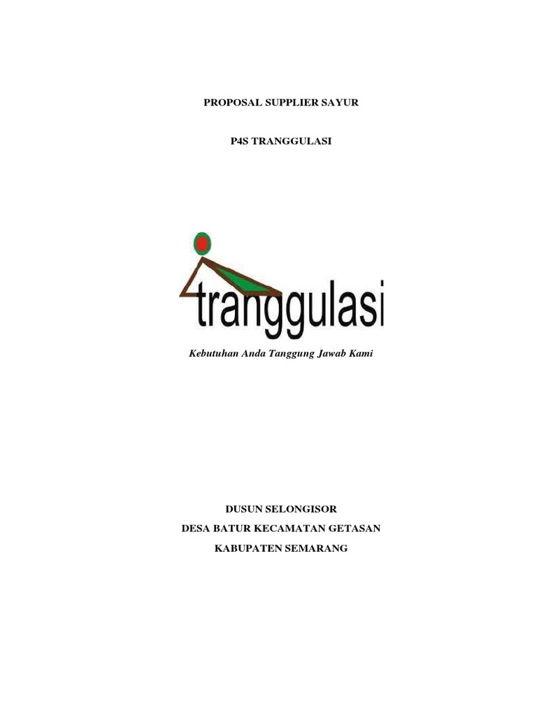 Proposal Kerjasama Supplier Sayuran | PDF