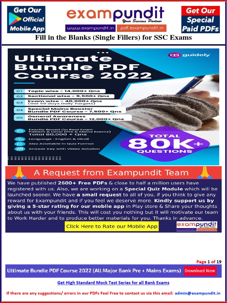 Fill in The Blanks | PDF | Grammatical Number | Verb