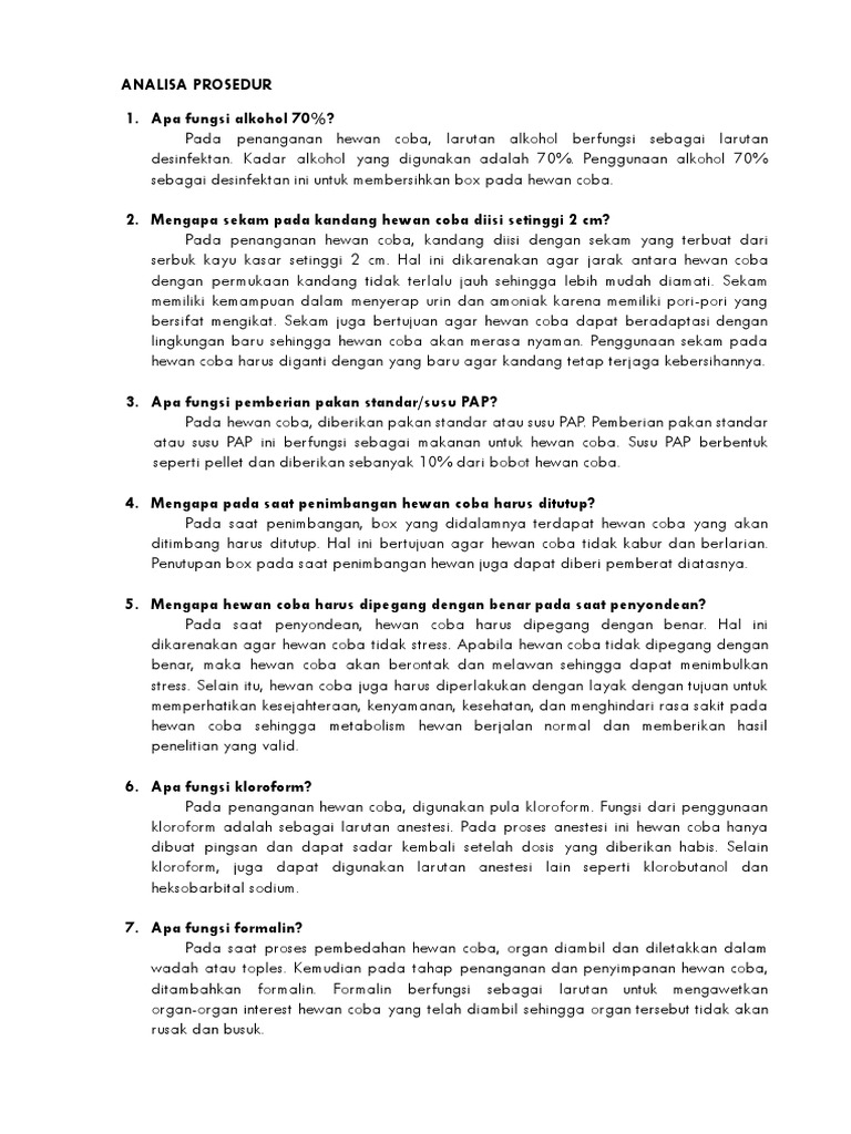 LKP Hewan Coba | PDF