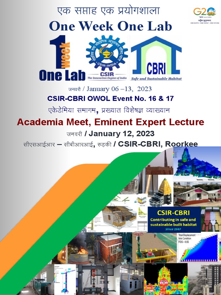 One Week One Lab: Academia Meet, Eminent Expert Lecture | PDF | Science