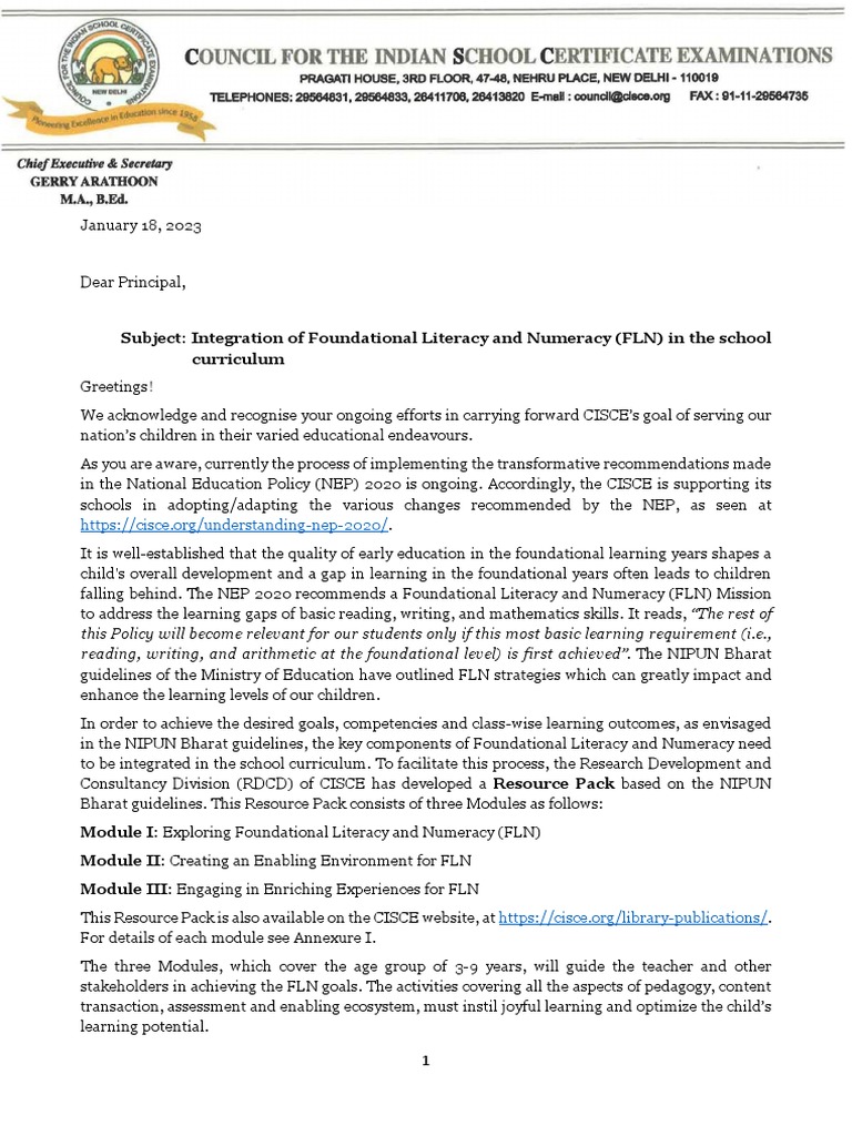 Circular - 442 - 274673 ICSE | PDF | Pedagogy | Curriculum