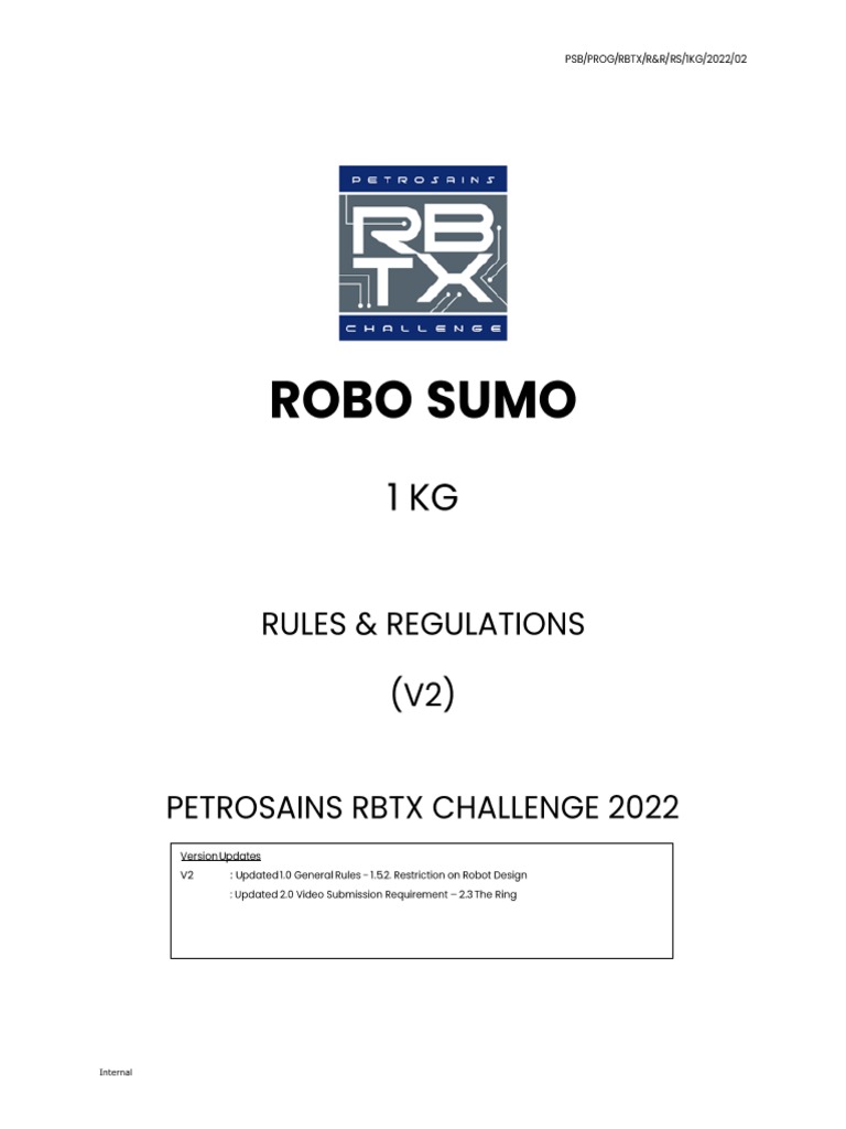 RoboSumo Challenge 2022 Rules | PDF