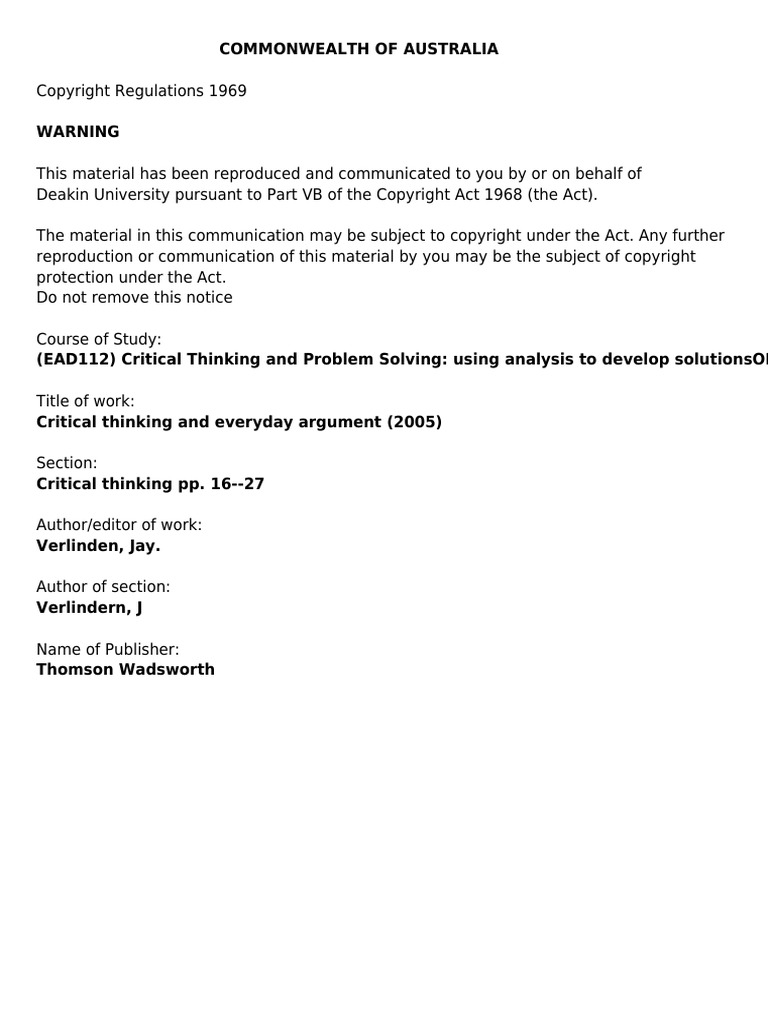 EAD112-Verlinden Jay-Critical Thinking and Everyday Argument-Critical ...