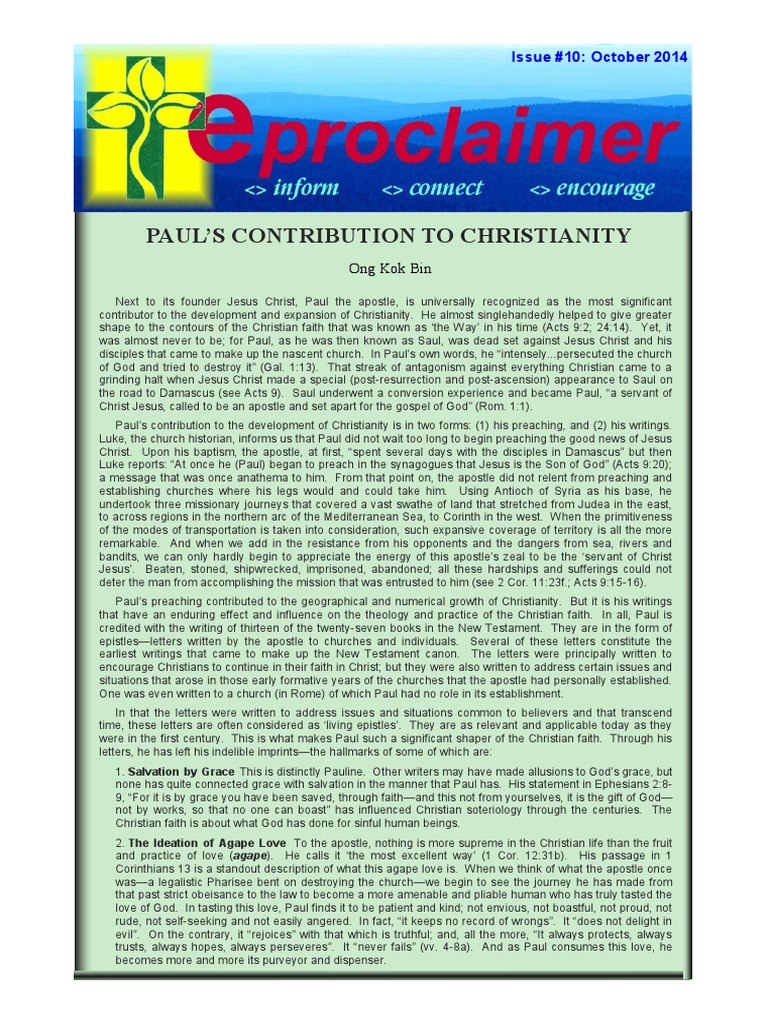 Paul's Transformative Role in Christianity | PDF | Paul The Apostle ...