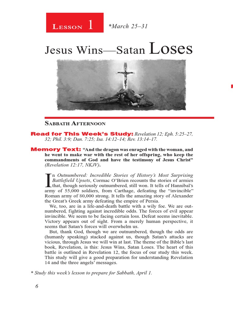Loses: Jesus Wins-Satan | PDF | Satan | Jesus