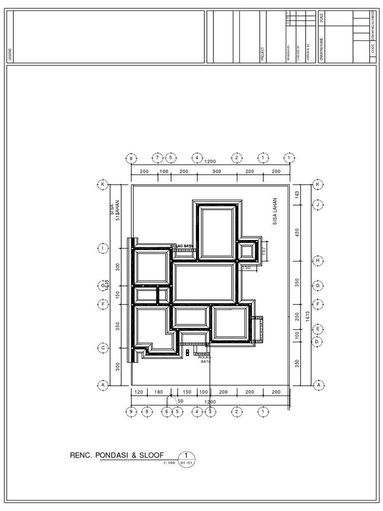 Renc. Pondasi & Sloof 1: Rolag Bata | PDF