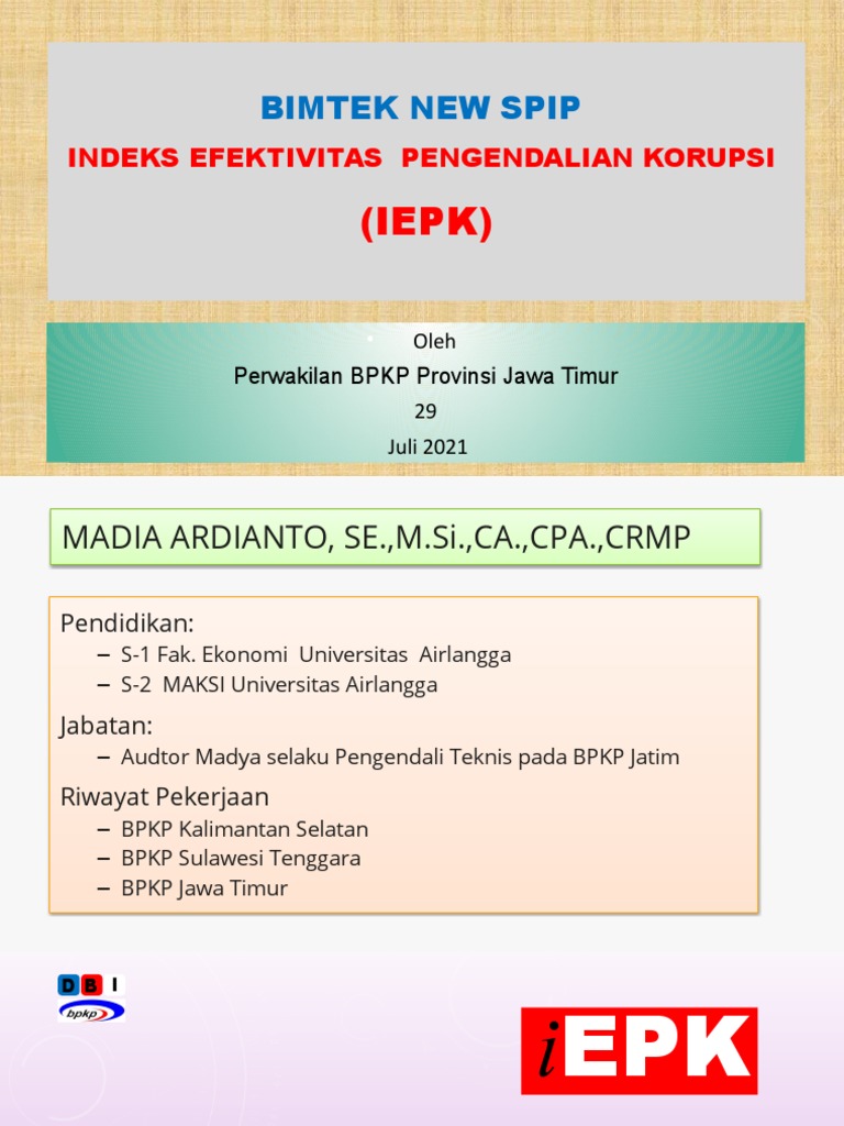 Bimtek New Spip: (IEPK) | PDF