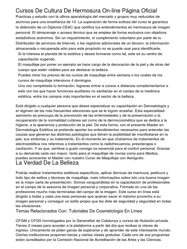 Top Tutoriales Gratis de Belleza 2022 en Un Solo Click Eosma PDF | PDF