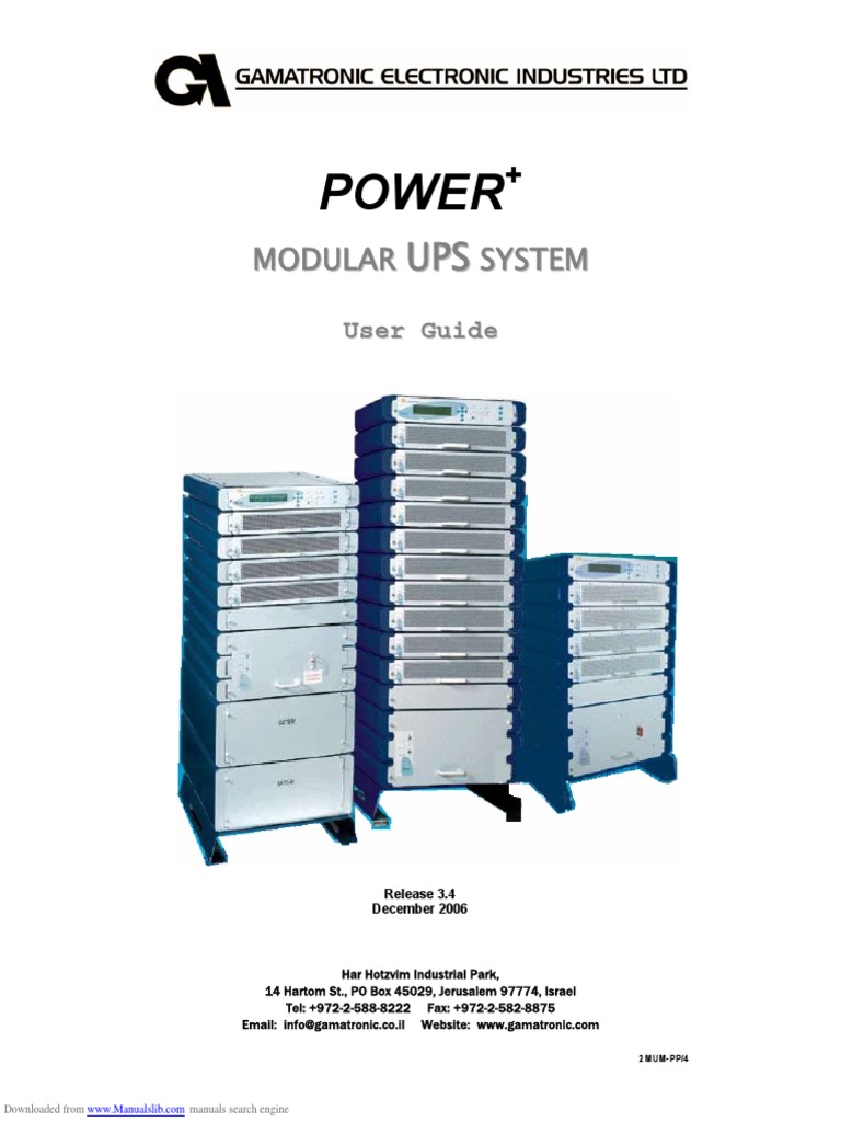 User Guide - Gamatronic PowerPlus UPS | PDF | Power Inverter | Battery Charger