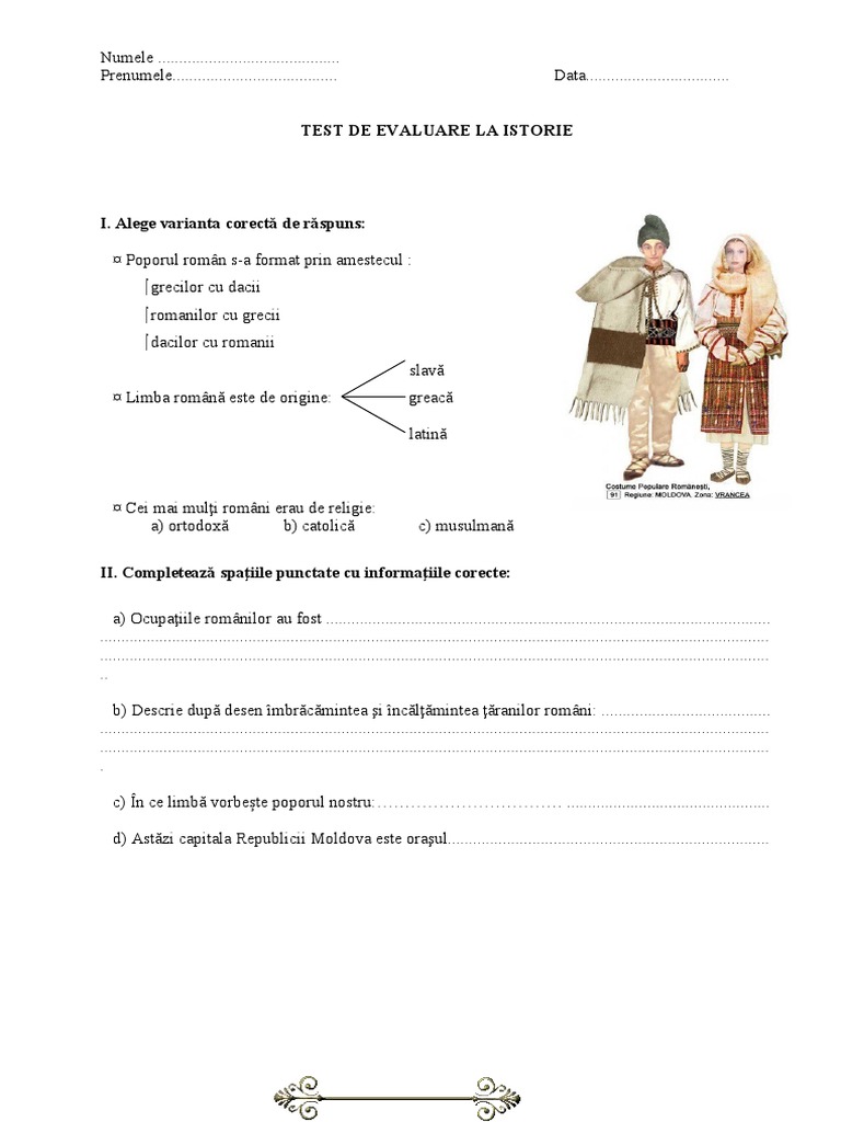 10 Test Istorie | PDF