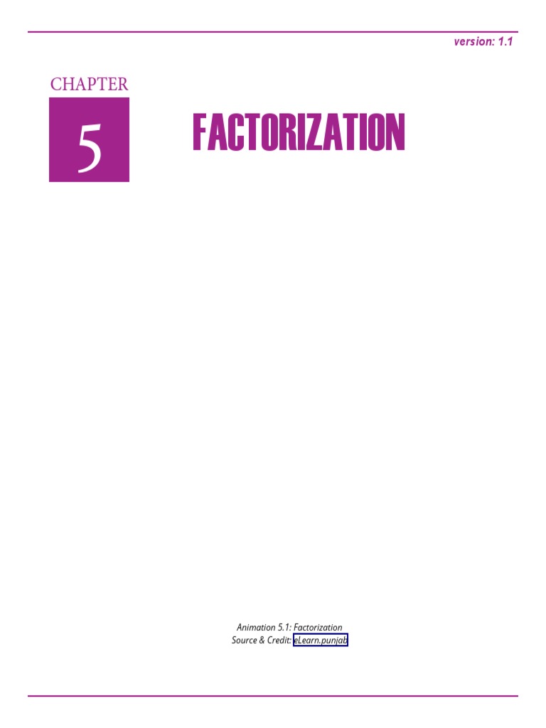 Chapter 5 Pdf Factorization Polynomial
