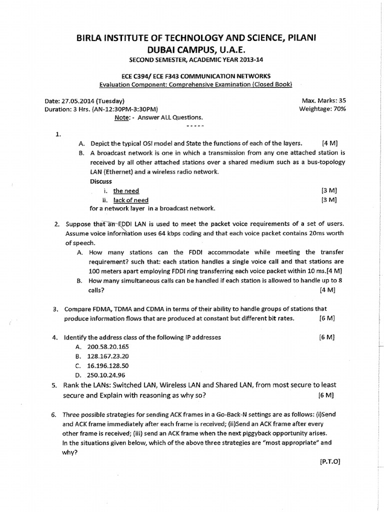 Communication Networks | PDF