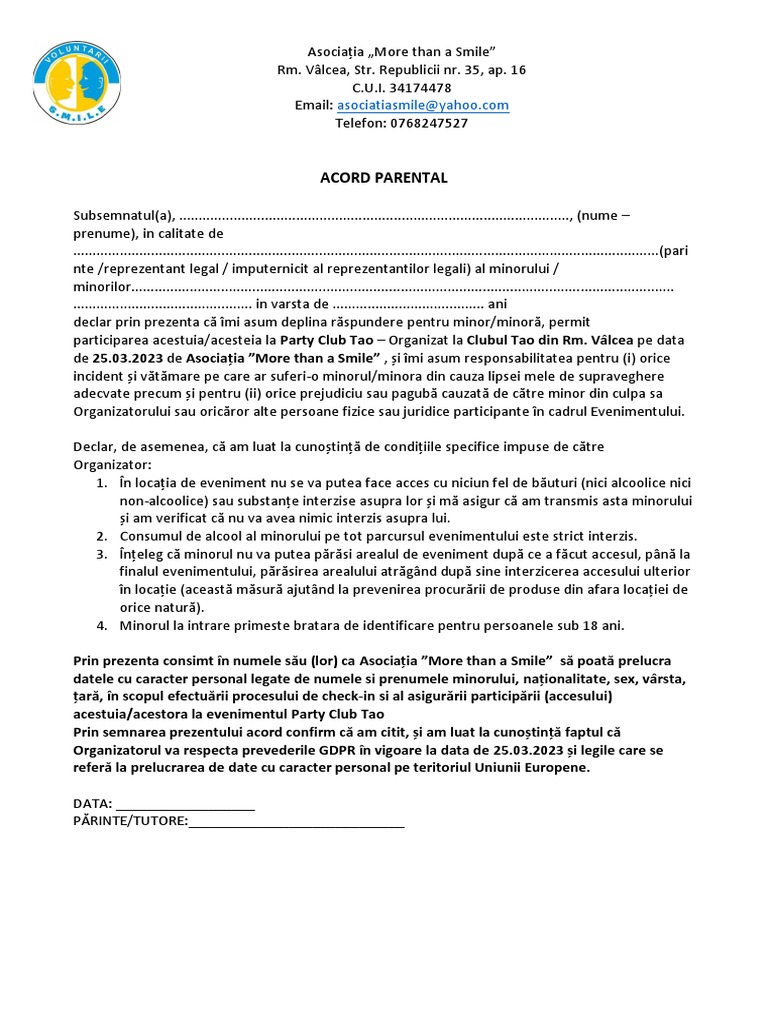 Acord Parental | PDF