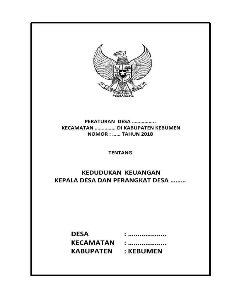 Perdes-Kedudukan Keuangan Desa | PDF